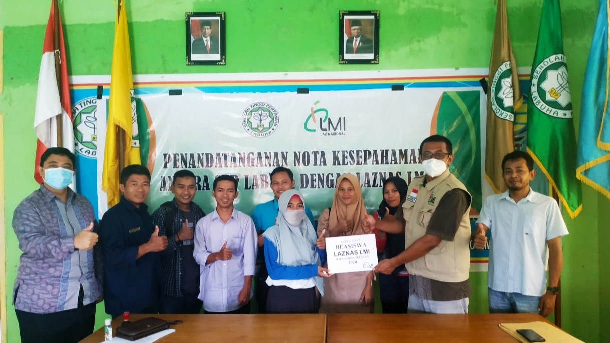 LMI Serahkan Beasiswa Kepada Mahasiswa STP Labuha – porostimur.com